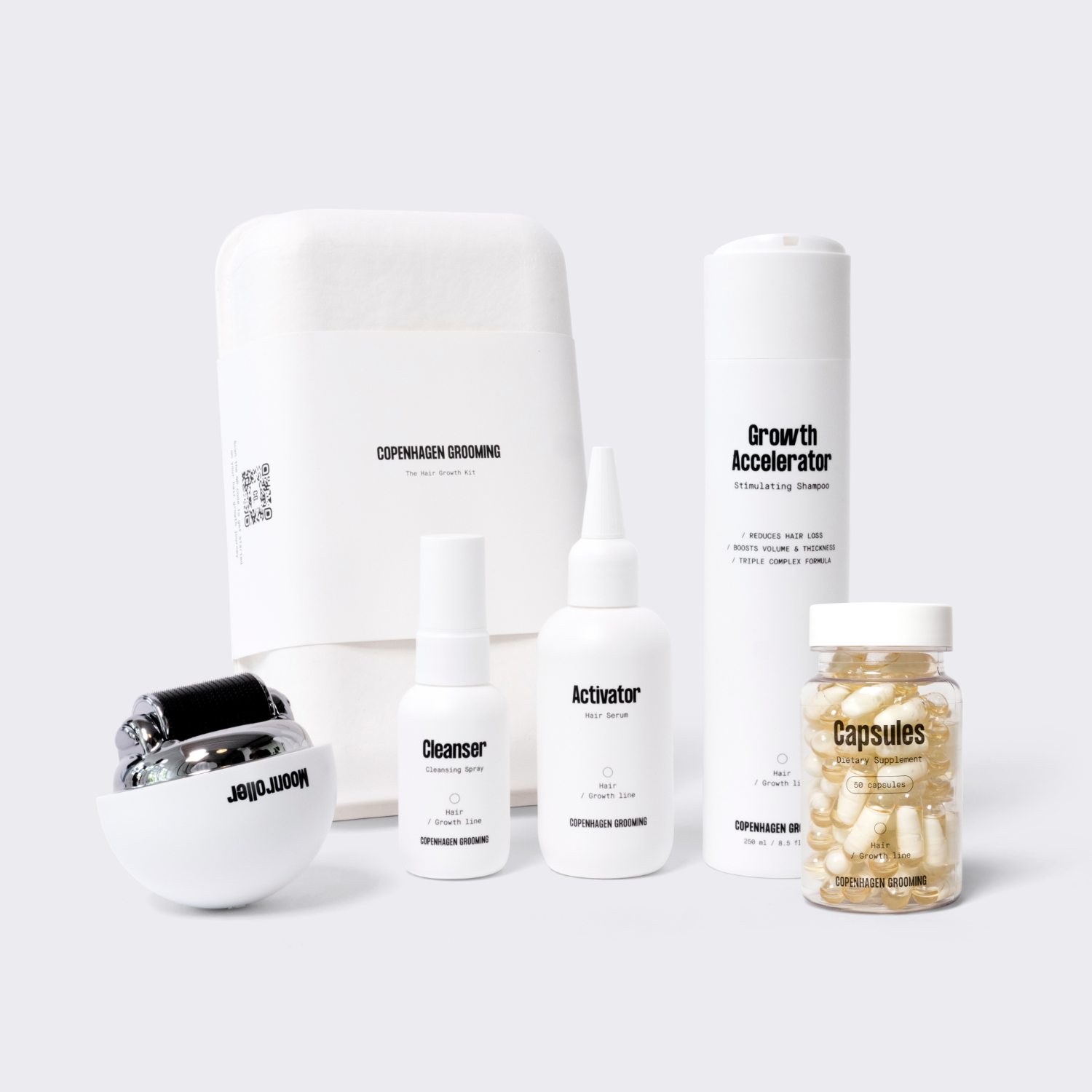 Hair Growth Kit + Growth Accelerator + Hair Capsules